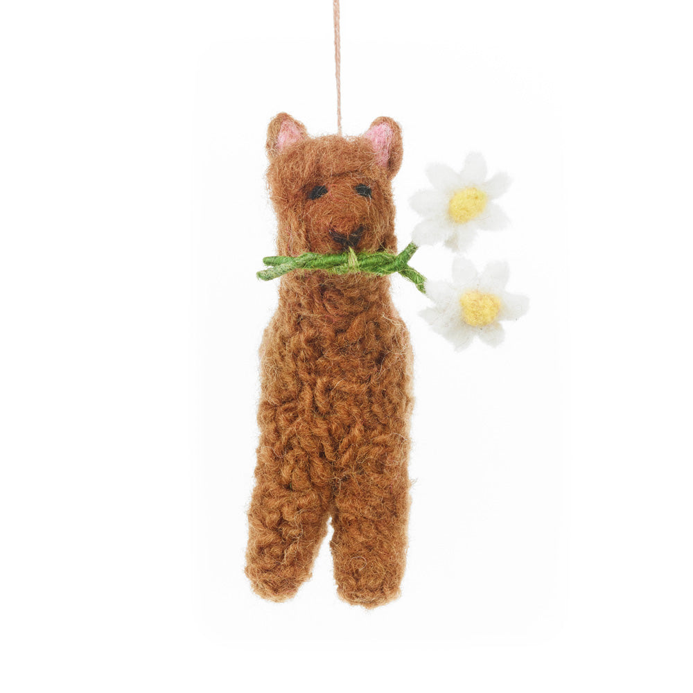 Allison Alpaca Handmade Felt Spring Decoration | Heart of Collins